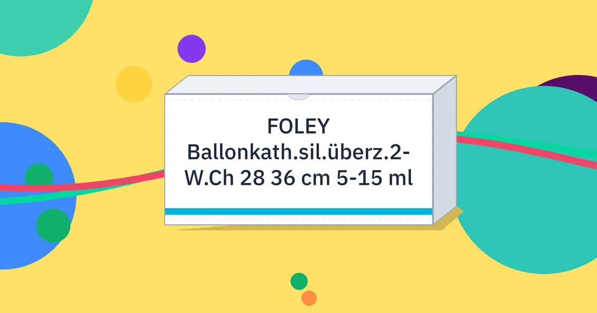 Symbolbild: Packung mit der Aufschrift FOLEY Ballonkath.sil.überz.2-W.Ch 28 36 cm 5-15 ml (PZN 10101794) – Verfügbarkeit und Bezug in Apotheken in Frankfurt am Main