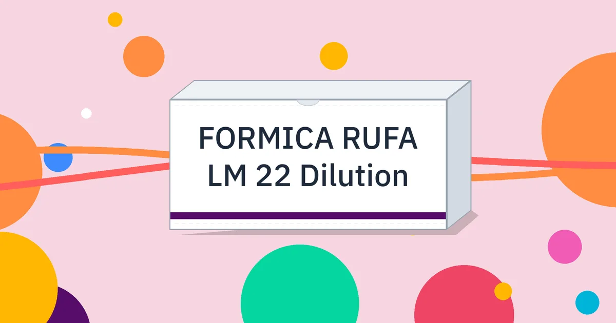 Symbolbild: Packung mit der Aufschrift FORMICA RUFA LM 22 Dilution (PZN 12874081) – Verfügbarkeit und Bezug in Apotheken in Frankfurt am Main
