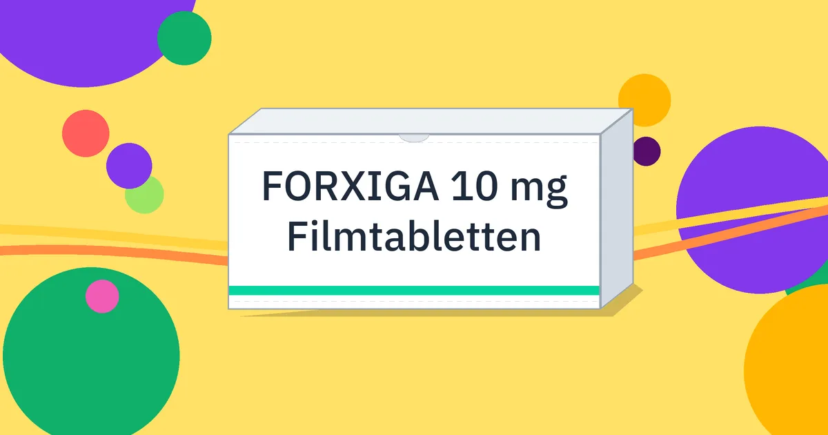 Symbolbild: Packung mit der Aufschrift FORXIGA 10 mg Filmtabletten (PZN 18458277) – Verfügbarkeit und Bezug in Apotheken in Frankfurt am Main