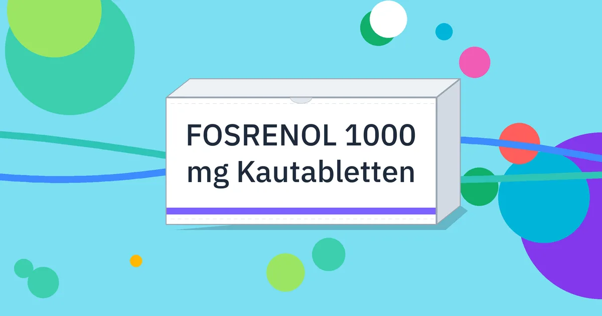 Symbolbild: Packung mit der Aufschrift FOSRENOL 1000 mg Kautabletten (PZN 18320426) – Verfügbarkeit und Bezug in Apotheken in Frankfurt am Main