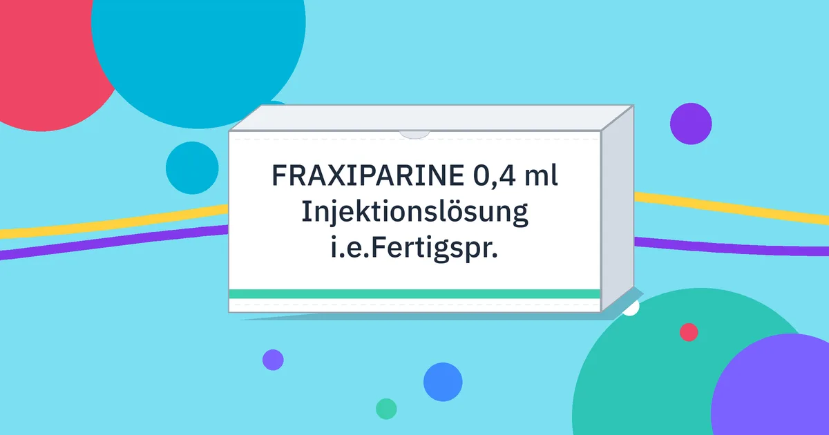 Symbolbild: Packung mit der Aufschrift FRAXIPARINE 0,4 ml Injektionslösung i.e.Fertigspr. (PZN 02783526) – Verfügbarkeit und Bezug in Apotheken in Frankfurt am Main