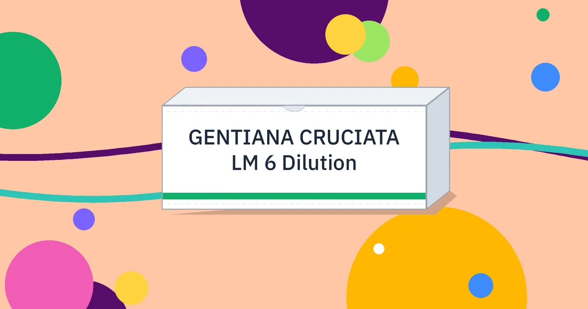 Symbolbild: Packung mit der Aufschrift GENTIANA CRUCIATA LM 6 Dilution (PZN 13499840) – Verfügbarkeit und Bezug in Apotheken in Frankfurt am Main