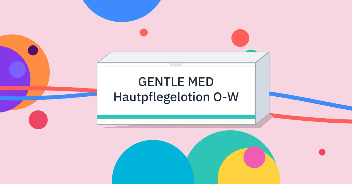 Symbolbild: Packung mit der Aufschrift GENTLE MED Hautpflegelotion O-W (PZN 11170308) – Verfügbarkeit und Bezug in Apotheken in Frankfurt am Main