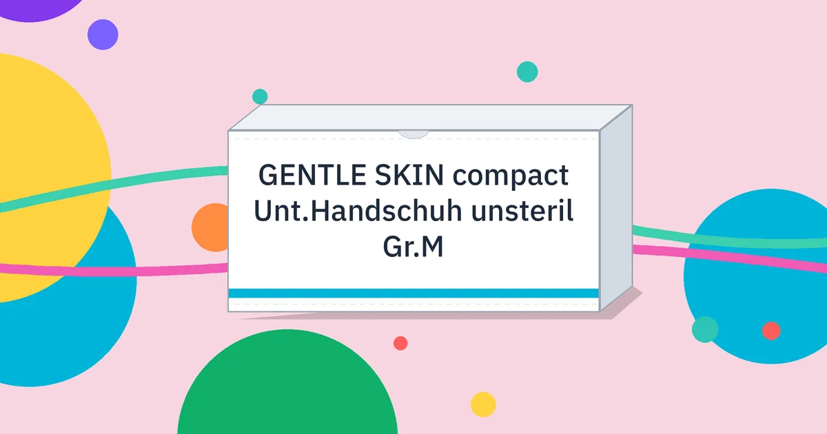 Symbolbild: Packung mit der Aufschrift GENTLE SKIN compact Unt.Handschuh unsteril Gr.M (PZN 05522430) – Verfügbarkeit und Bezug in Apotheken in Frankfurt am Main