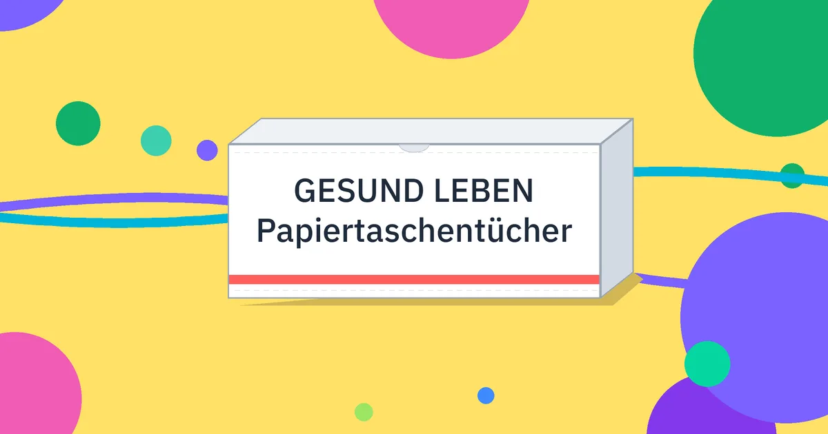 Symbolbild: Packung mit der Aufschrift GESUND LEBEN Papiertaschentücher (PZN 04984938) – Verfügbarkeit und Bezug in Apotheken in Frankfurt am Main