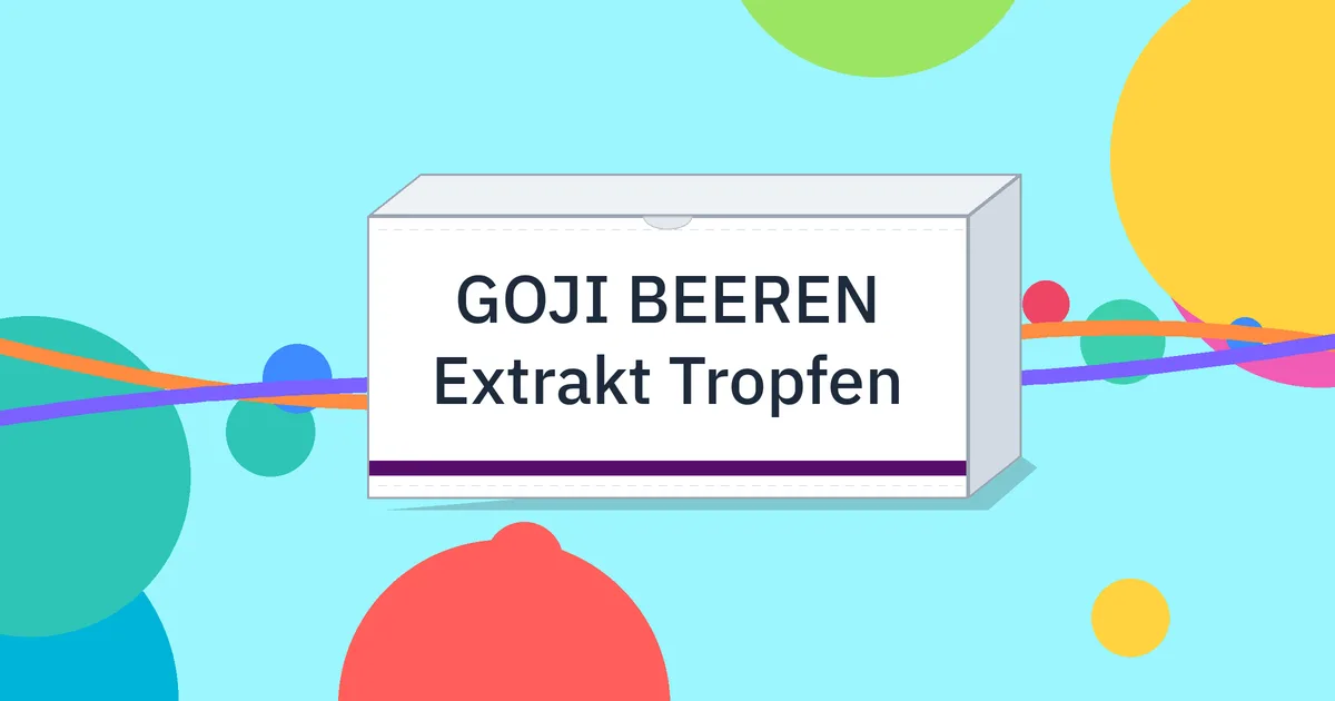 Symbolbild: Packung mit der Aufschrift GOJI BEEREN Extrakt Tropfen (PZN 20211182) – Verfügbarkeit und Bezug in Apotheken in Frankfurt am Main