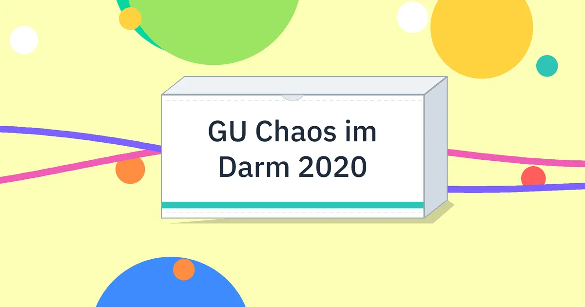 Symbolbild: Packung mit der Aufschrift GU Chaos im Darm 2020 (PZN 16653744) – Verfügbarkeit und Bezug in Apotheken in Frankfurt am Main