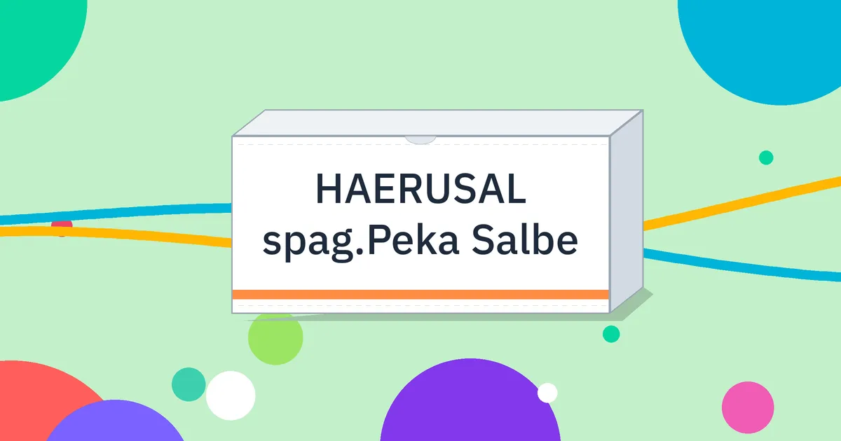 Symbolbild: Packung mit der Aufschrift HAERUSAL spag.Peka Salbe (PZN 12596067) – Verfügbarkeit und Bezug in Apotheken in Frankfurt am Main