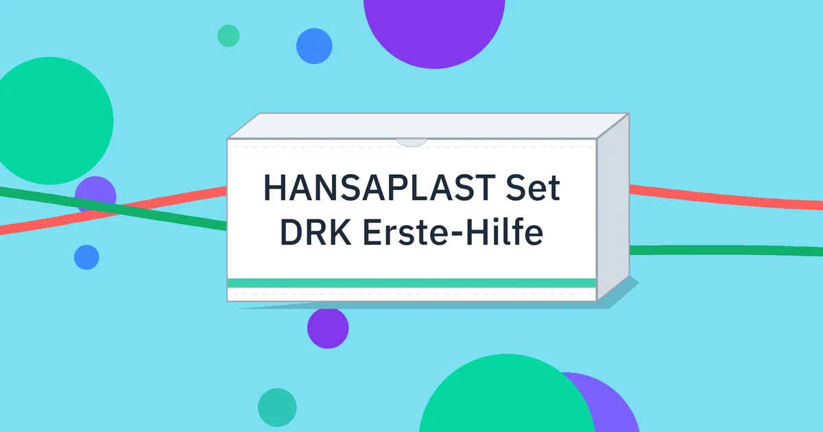 Symbolbild: Packung mit der Aufschrift HANSAPLAST Set DRK Erste-Hilfe (PZN 19339333) – Verfügbarkeit und Bezug in Apotheken in Frankfurt am Main