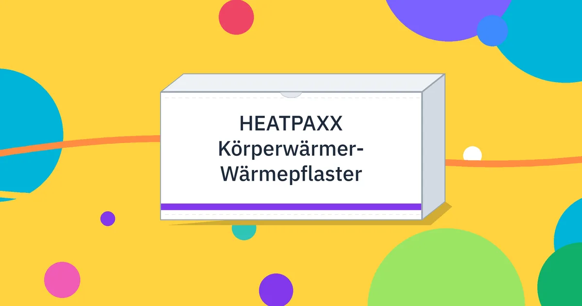 Symbolbild: Packung mit der Aufschrift HEATPAXX Körperwärmer-Wärmepflaster (PZN 10554254) – Verfügbarkeit und Bezug in Apotheken in Frankfurt am Main