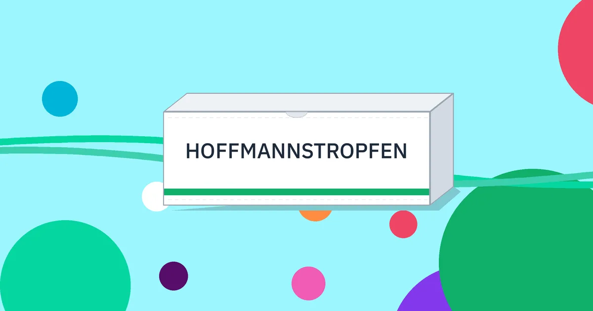 Symbolbild: Packung mit der Aufschrift HOFFMANNSTROPFEN (PZN 04899730) – Verfügbarkeit und Bezug in Apotheken in Frankfurt am Main