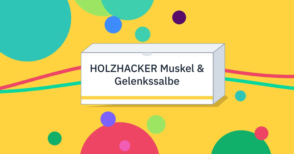 Symbolbild: Packung mit der Aufschrift HOLZHACKER Muskel & Gelenkssalbe (PZN 20892816) – Verfügbarkeit und Bezug in Apotheken in Frankfurt am Main