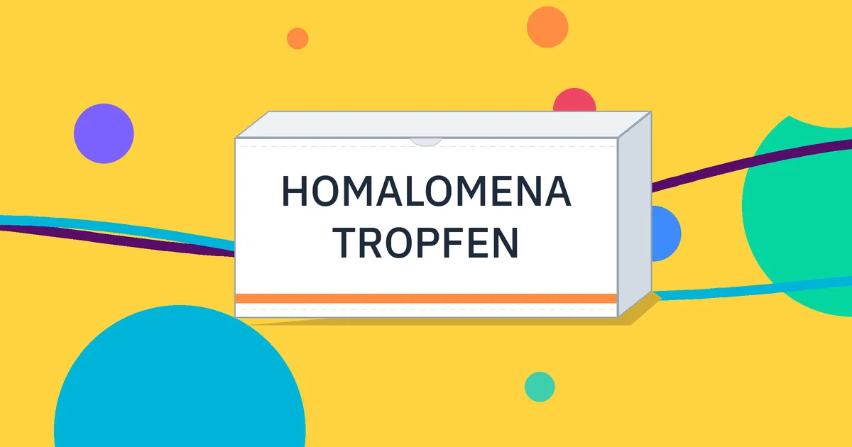 Symbolbild: Packung mit der Aufschrift HOMALOMENA TROPFEN (PZN 15230272) – Verfügbarkeit und Bezug in Apotheken in Frankfurt am Main