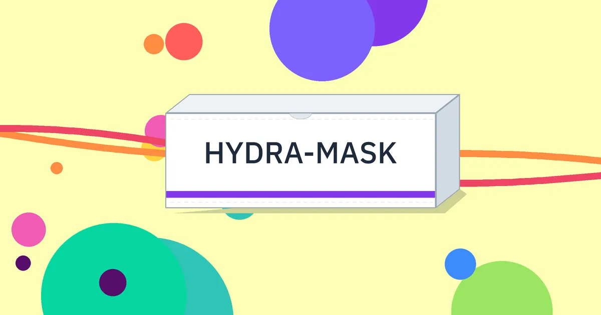 Symbolbild: Packung mit der Aufschrift HYDRA-MASK (PZN 17391714) – Verfügbarkeit und Bezug in Apotheken in Frankfurt am Main