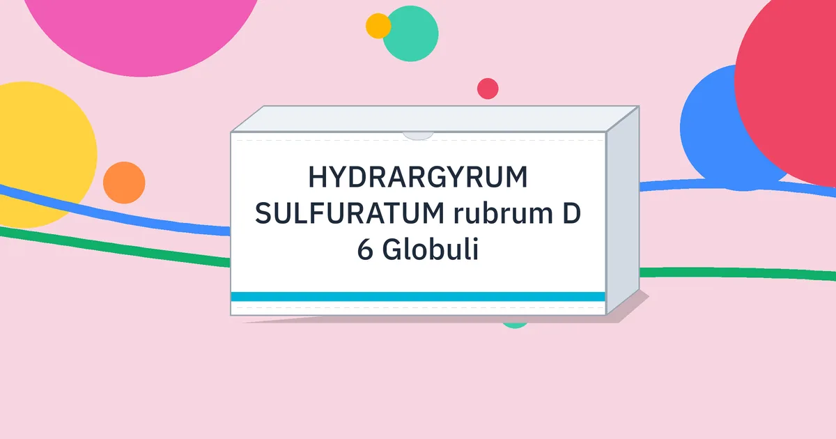 Symbolbild: Packung mit der Aufschrift HYDRARGYRUM SULFURATUM rubrum D 6 Globuli (PZN 18759398) – Verfügbarkeit und Bezug in Apotheken in Frankfurt am Main