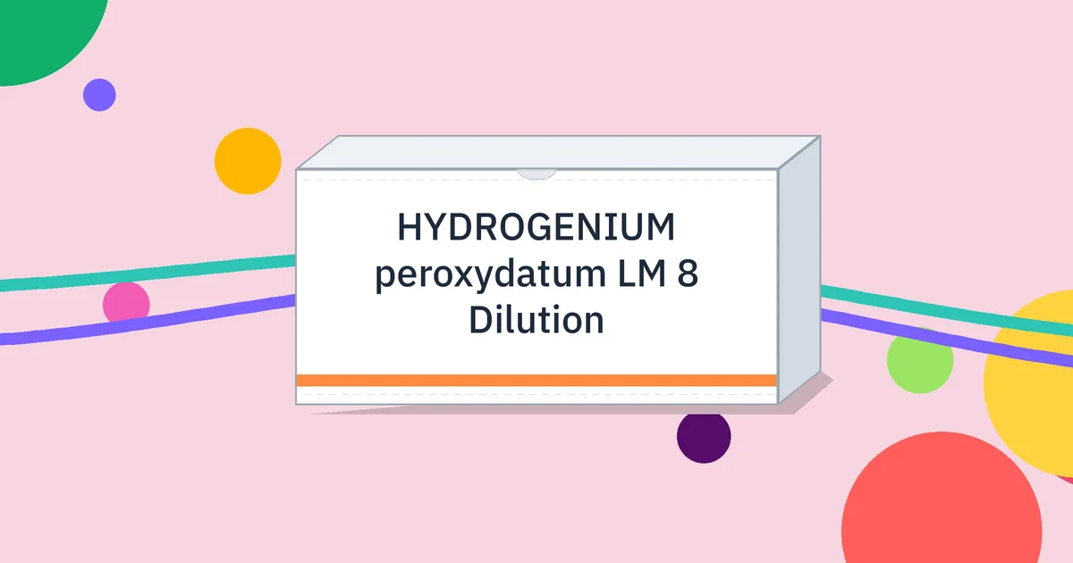 Symbolbild: Packung mit der Aufschrift HYDROGENIUM peroxydatum LM 8 Dilution (PZN 13557170) – Verfügbarkeit und Bezug in Apotheken in Frankfurt am Main