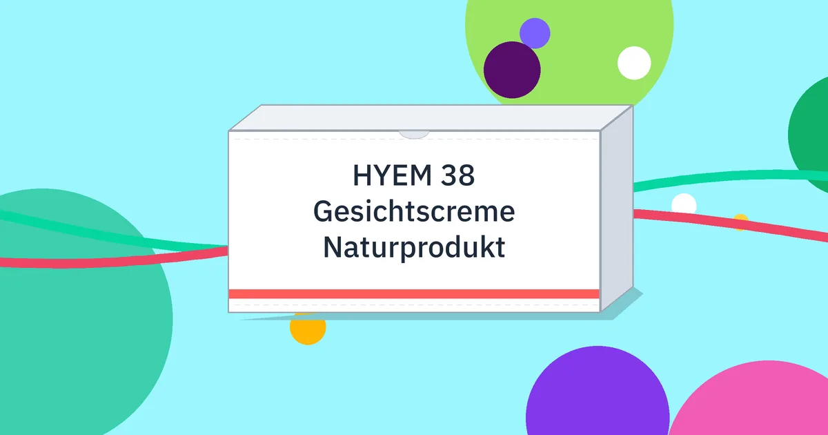 Symbolbild: Packung mit der Aufschrift HYEM 38 Gesichtscreme Naturprodukt (PZN 12672466) – Verfügbarkeit und Bezug in Apotheken in Frankfurt am Main