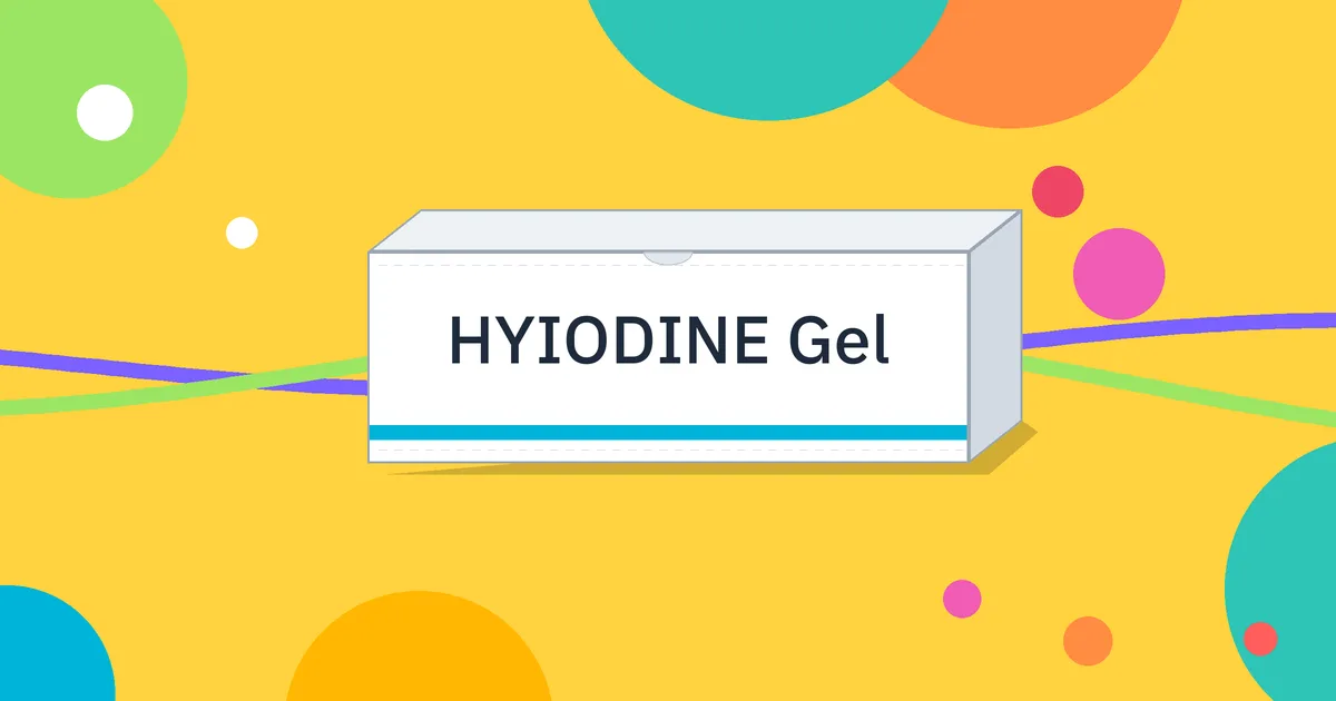Symbolbild: Packung mit der Aufschrift HYIODINE Gel (PZN 19094340) – Verfügbarkeit und Bezug in Apotheken in Frankfurt am Main