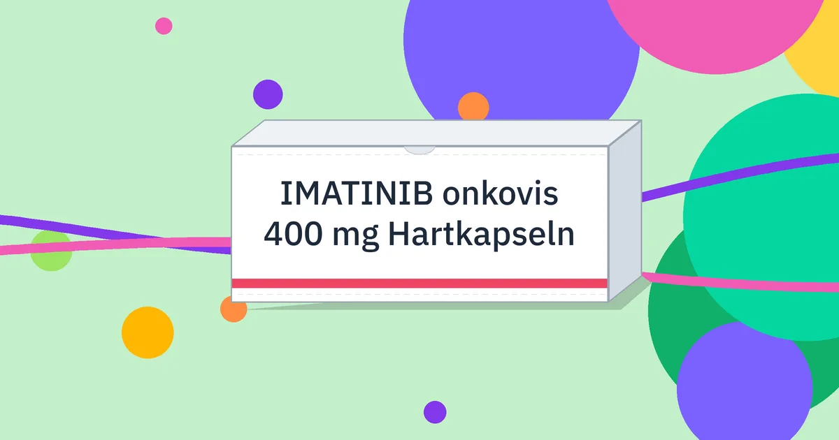 Symbolbild: Packung mit der Aufschrift IMATINIB onkovis 400 mg Hartkapseln (PZN 19275946) – Verfügbarkeit und Bezug in Apotheken in Frankfurt am Main