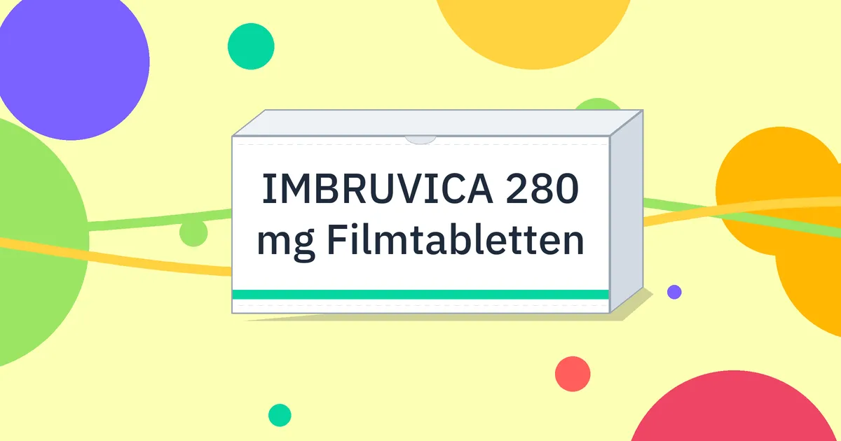 Symbolbild: Packung mit der Aufschrift IMBRUVICA 280 mg Filmtabletten (PZN 20718372) – Verfügbarkeit und Bezug in Apotheken in Frankfurt am Main