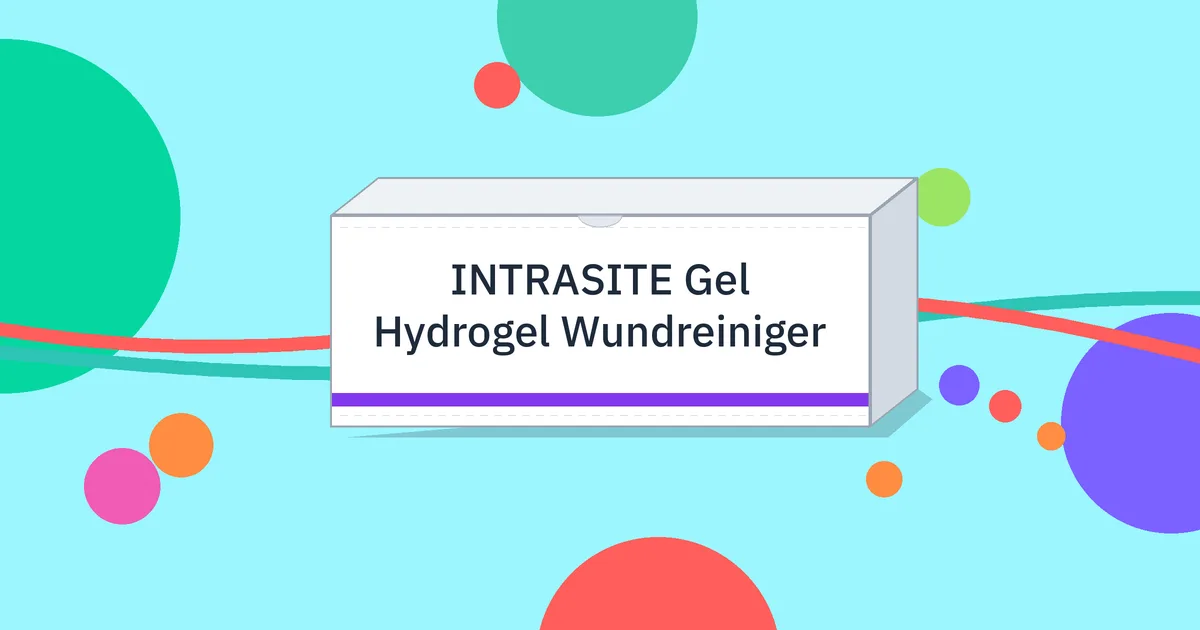 Symbolbild: Packung mit der Aufschrift INTRASITE Gel Hydrogel Wundreiniger (PZN 16139591) – Verfügbarkeit und Bezug in Apotheken in Frankfurt am Main