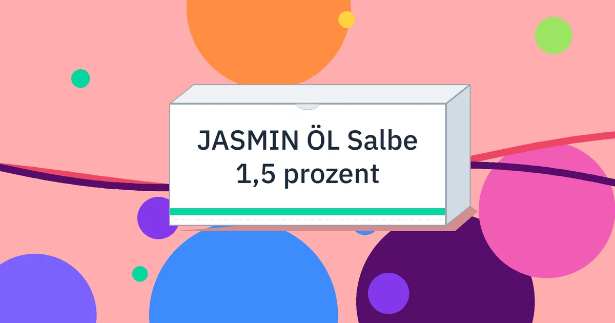 Symbolbild: Packung mit der Aufschrift JASMIN ÖL Salbe 1,5 prozent (PZN 18900709) – Verfügbarkeit und Bezug in Apotheken in Frankfurt am Main