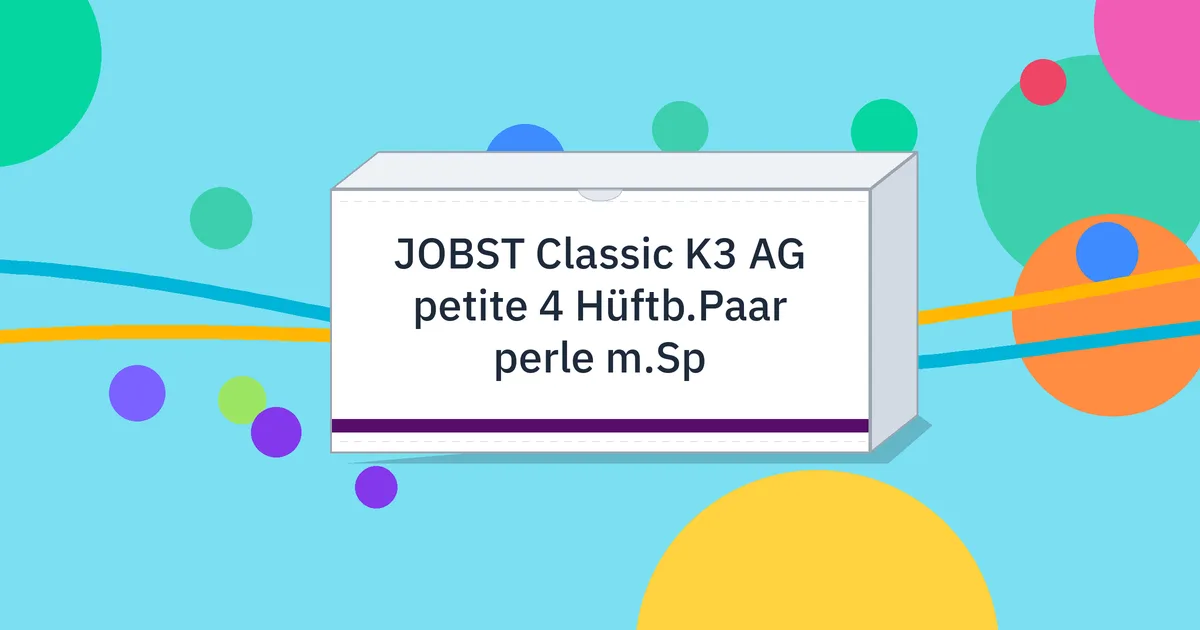 Symbolbild: Packung mit der Aufschrift JOBST Classic K3 AG petite 4 Hüftb.Paar perle m.Sp (PZN 13074589) – Verfügbarkeit und Bezug in Apotheken in Frankfurt am Main