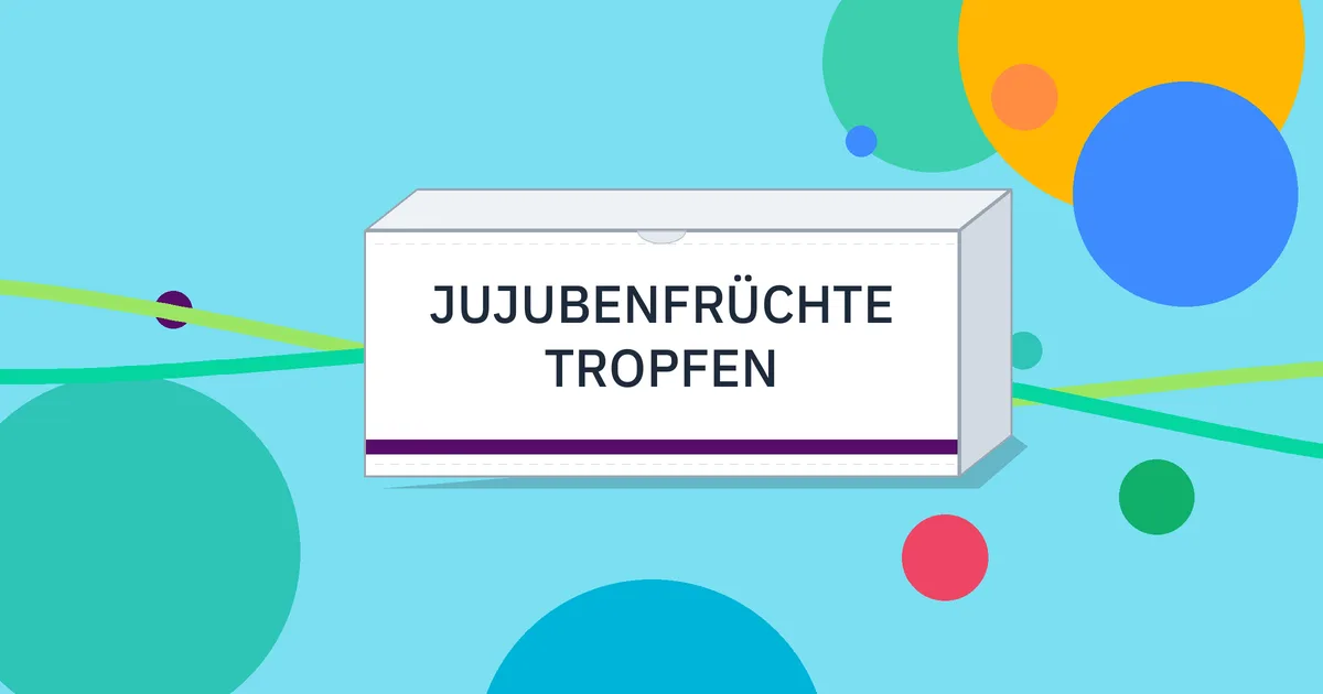 Symbolbild: Packung mit der Aufschrift JUJUBENFRÜCHTE TROPFEN (PZN 14127514) – Verfügbarkeit und Bezug in Apotheken in Frankfurt am Main