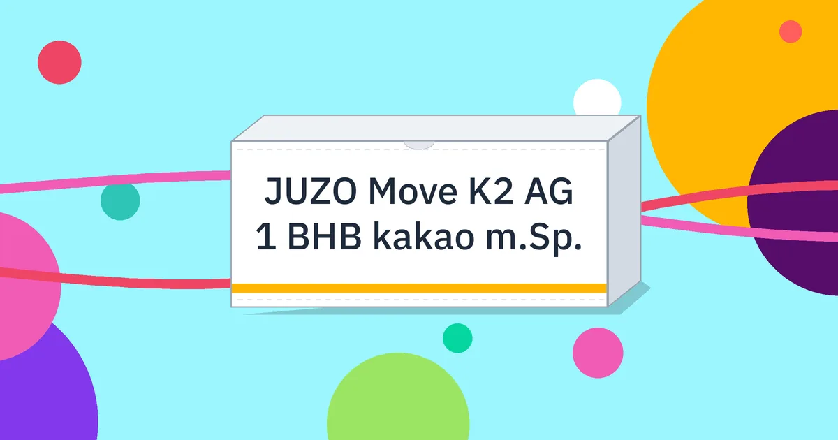 Symbolbild: Packung mit der Aufschrift JUZO Move K2 AG 1 BHB kakao m.Sp. (PZN 18555891) – Verfügbarkeit und Bezug in Apotheken in Frankfurt am Main