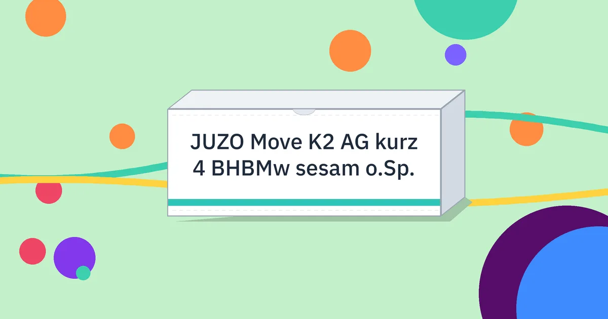 Symbolbild: Packung mit der Aufschrift JUZO Move K2 AG kurz 4 BHBMw sesam o.Sp. (PZN 18530879) – Verfügbarkeit und Bezug in Apotheken in Frankfurt am Main