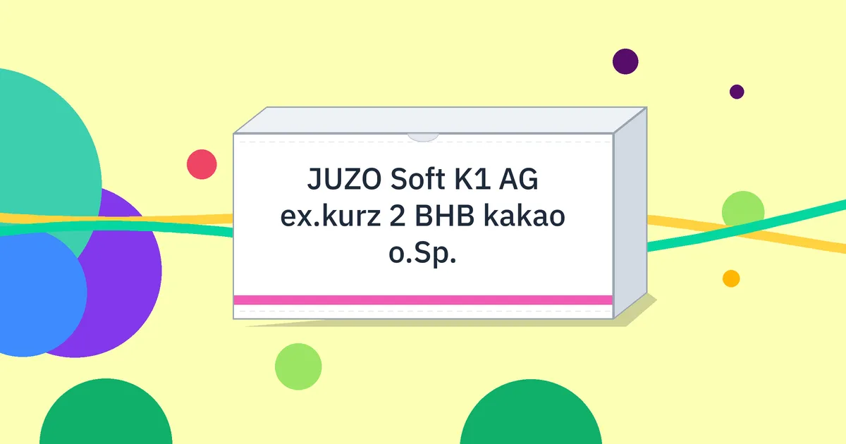 Symbolbild: Packung mit der Aufschrift JUZO Soft K1 AG ex.kurz 2 BHB kakao o.Sp. (PZN 14824489) – Verfügbarkeit und Bezug in Apotheken in Frankfurt am Main