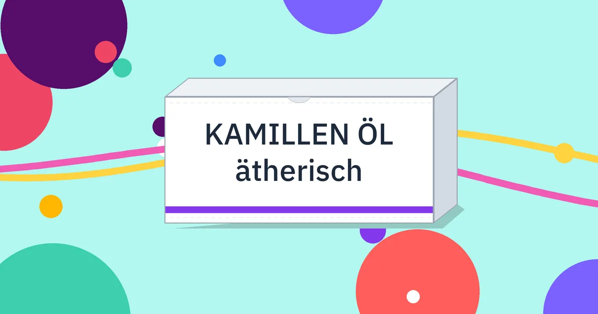 Symbolbild: Packung mit der Aufschrift KAMILLEN ÖL ätherisch (PZN 17386825) – Verfügbarkeit und Bezug in Apotheken in Frankfurt am Main