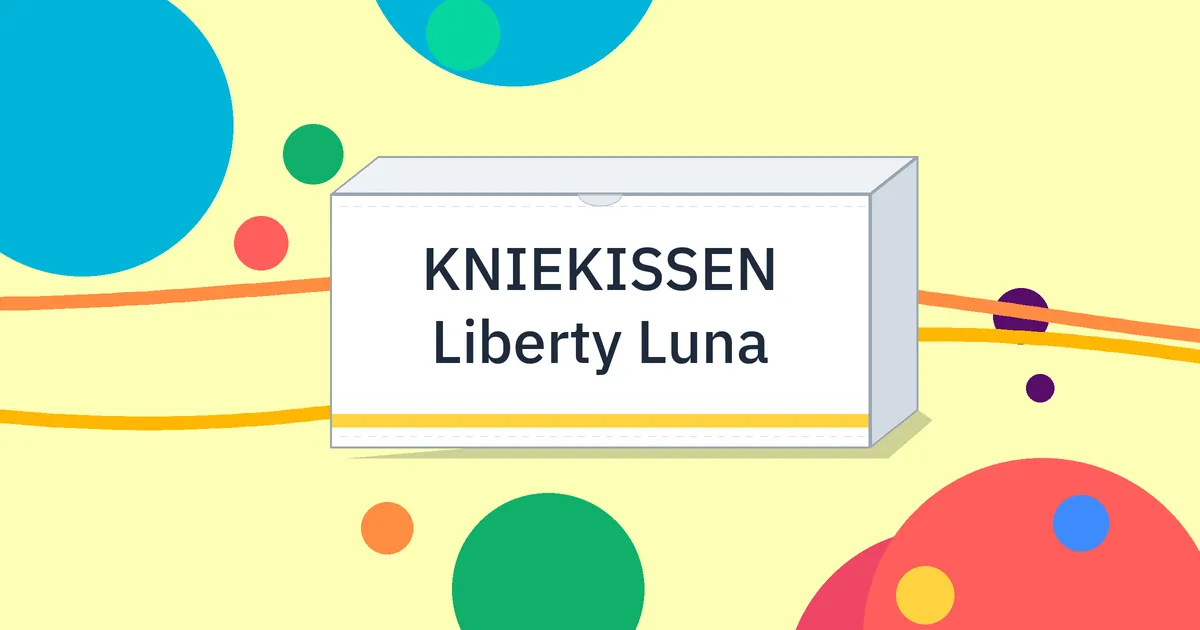 Symbolbild: Packung mit der Aufschrift KNIEKISSEN Liberty Luna (PZN 05352608) – Verfügbarkeit und Bezug in Apotheken in Frankfurt am Main