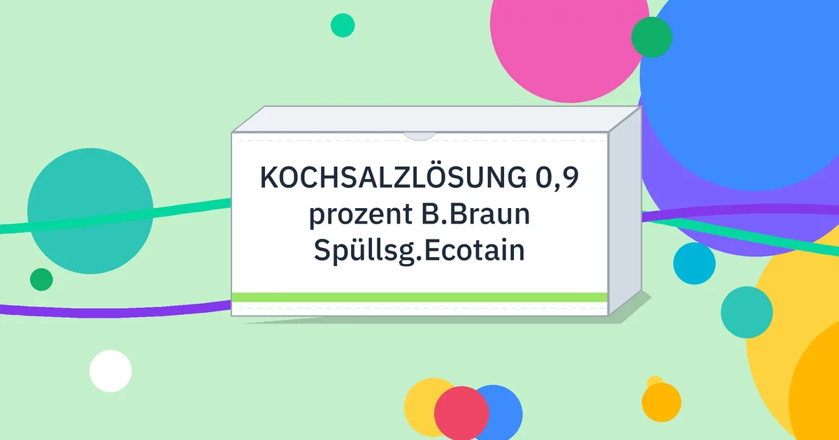 Symbolbild: Packung mit der Aufschrift KOCHSALZLÖSUNG 0,9 prozent B.Braun Spüllsg.Ecotain (PZN 06063036) – Verfügbarkeit und Bezug in Apotheken in Frankfurt am Main