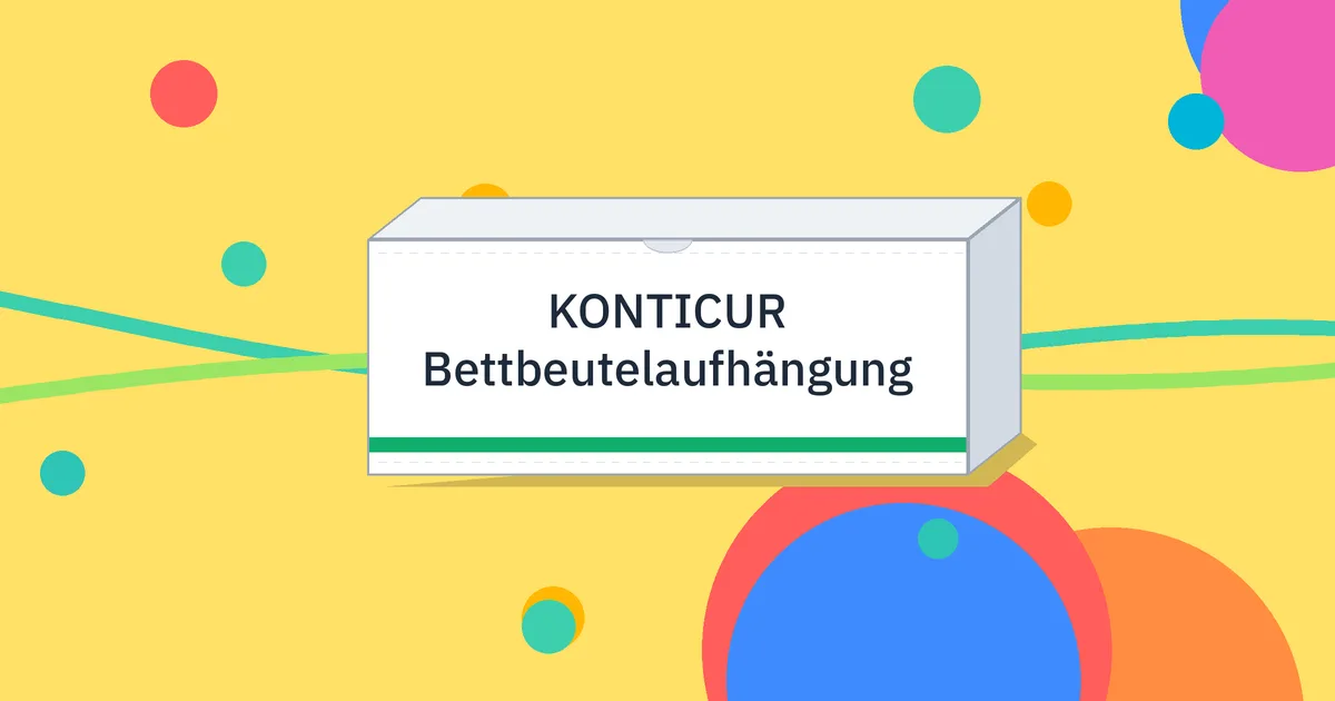 Symbolbild: Packung mit der Aufschrift KONTICUR Bettbeutelaufhängung (PZN 12465738) – Verfügbarkeit und Bezug in Apotheken in Frankfurt am Main