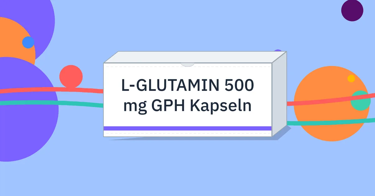 Symbolbild: Packung mit der Aufschrift L-GLUTAMIN 500 mg GPH Kapseln (PZN 08403915) – Verfügbarkeit und Bezug in Apotheken in Frankfurt am Main