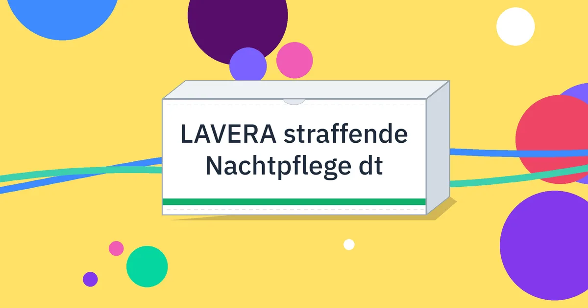 Symbolbild: Packung mit der Aufschrift LAVERA straffende Nachtpflege dt (PZN 17502786) – Verfügbarkeit und Bezug in Apotheken in Frankfurt am Main