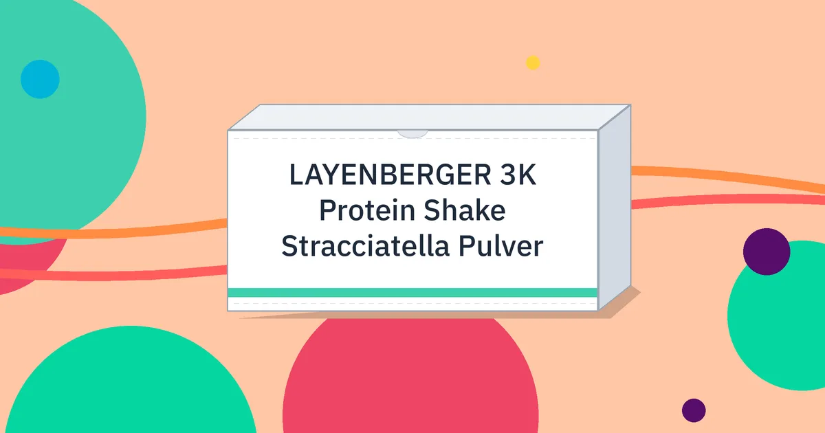 Symbolbild: Packung mit der Aufschrift LAYENBERGER 3K Protein Shake Stracciatella Pulver (PZN 18163866) – Verfügbarkeit und Bezug in Apotheken in Frankfurt am Main