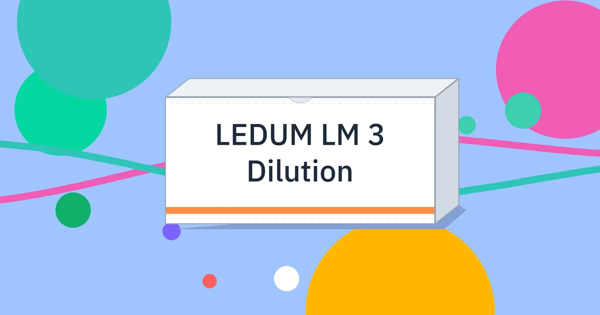 Symbolbild: Packung mit der Aufschrift LEDUM LM 3 Dilution (PZN 12930129) – Verfügbarkeit und Bezug in Apotheken in Frankfurt am Main