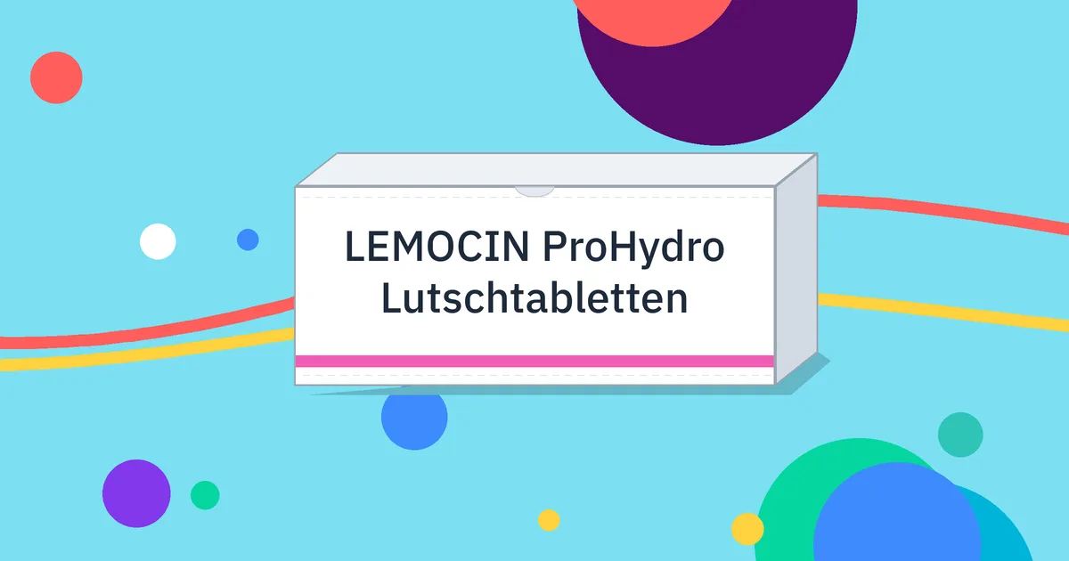 Symbolbild: Packung mit der Aufschrift LEMOCIN ProHydro Lutschtabletten (PZN 18436442) – Verfügbarkeit und Bezug in Apotheken in Frankfurt am Main