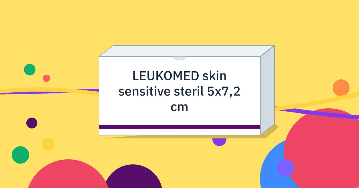 Symbolbild: Packung mit der Aufschrift LEUKOMED skin sensitive steril 5x7,2 cm (PZN 20157689) – Verfügbarkeit und Bezug in Apotheken in Frankfurt am Main