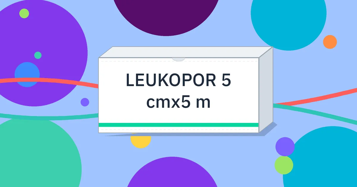 Symbolbild: Packung mit der Aufschrift LEUKOPOR 5 cmx5 m (PZN 04593592) – Verfügbarkeit und Bezug in Apotheken in Frankfurt am Main