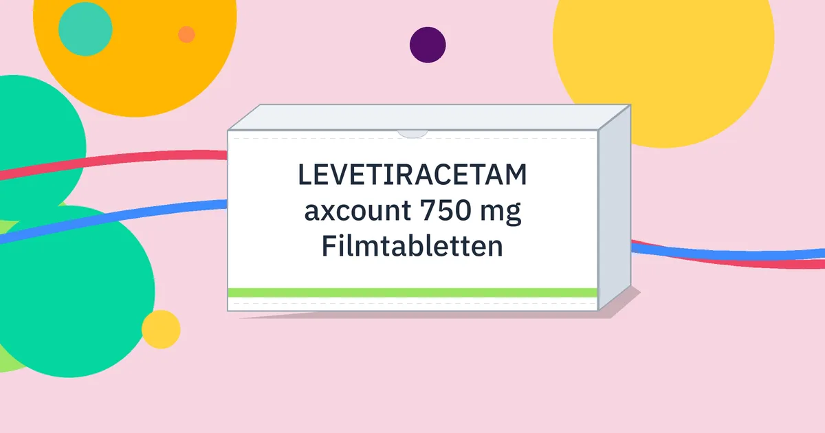 Symbolbild: Packung mit der Aufschrift LEVETIRACETAM axcount 750 mg Filmtabletten (PZN 10343020) – Verfügbarkeit und Bezug in Apotheken in Frankfurt am Main