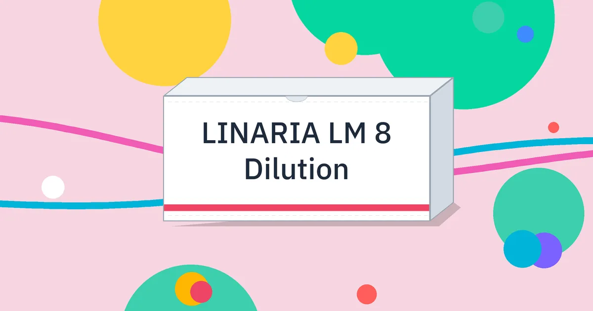 Symbolbild: Packung mit der Aufschrift LINARIA LM 8 Dilution (PZN 13529104) – Verfügbarkeit und Bezug in Apotheken in Frankfurt am Main