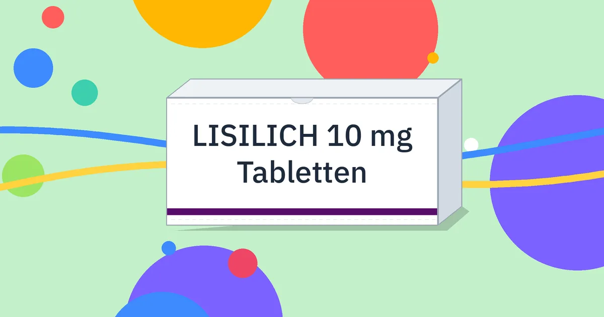 Symbolbild: Packung mit der Aufschrift LISILICH 10 mg Tabletten (PZN 00755715) – Verfügbarkeit und Bezug in Apotheken in Frankfurt am Main