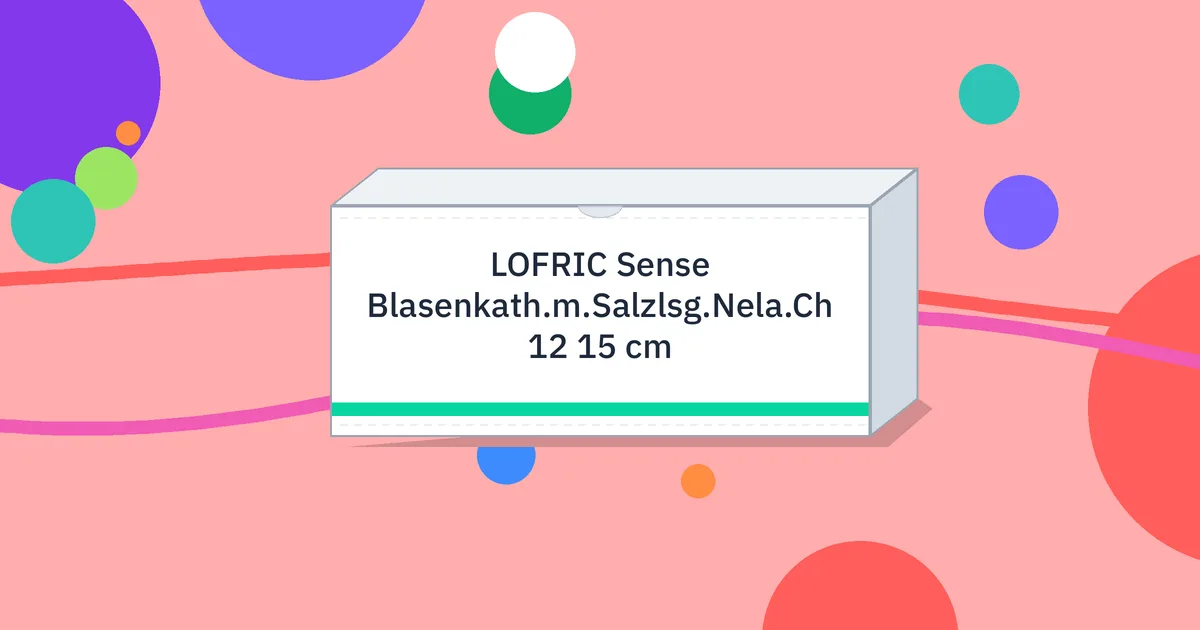 Symbolbild: Packung mit der Aufschrift LOFRIC Sense Blasenkath.m.Salzlsg.Nela.Ch 12 15 cm (PZN 06442963) – Verfügbarkeit und Bezug in Apotheken in Frankfurt am Main