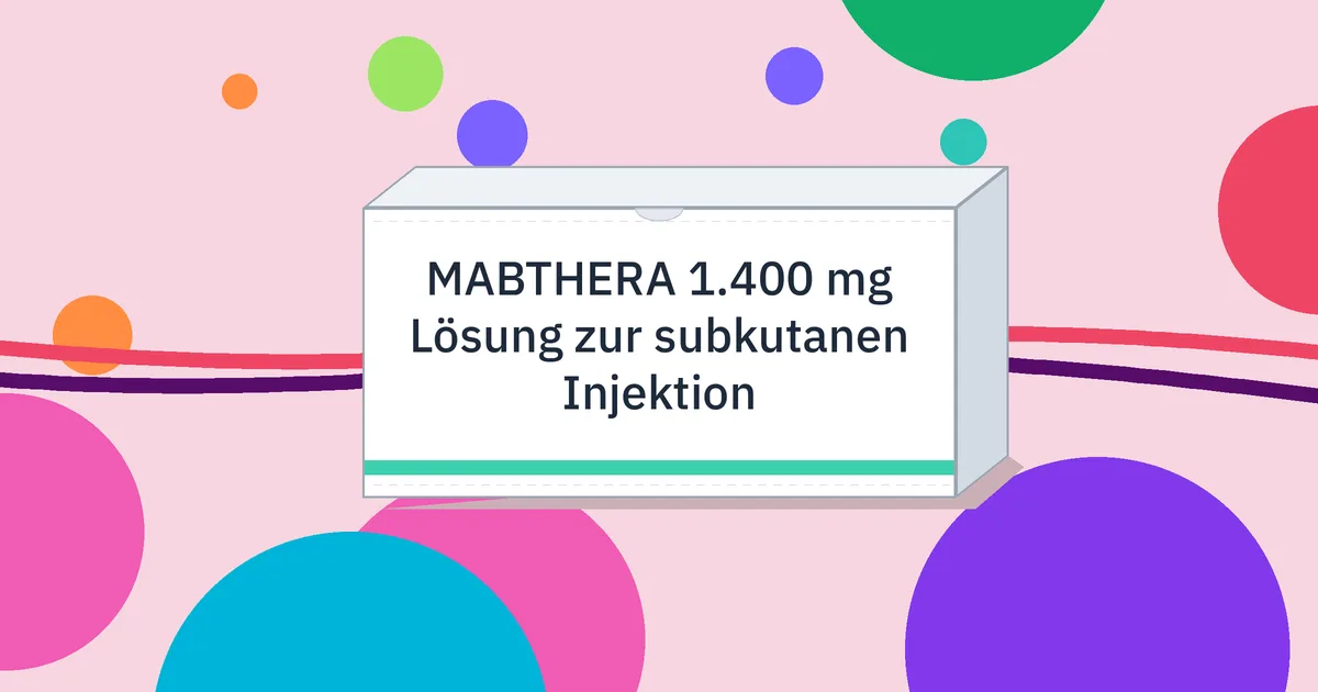 Symbolbild: Packung mit der Aufschrift MABTHERA 1.400 mg Lösung zur subkutanen Injektion (PZN 12593471) – Verfügbarkeit und Bezug in Apotheken in Frankfurt am Main