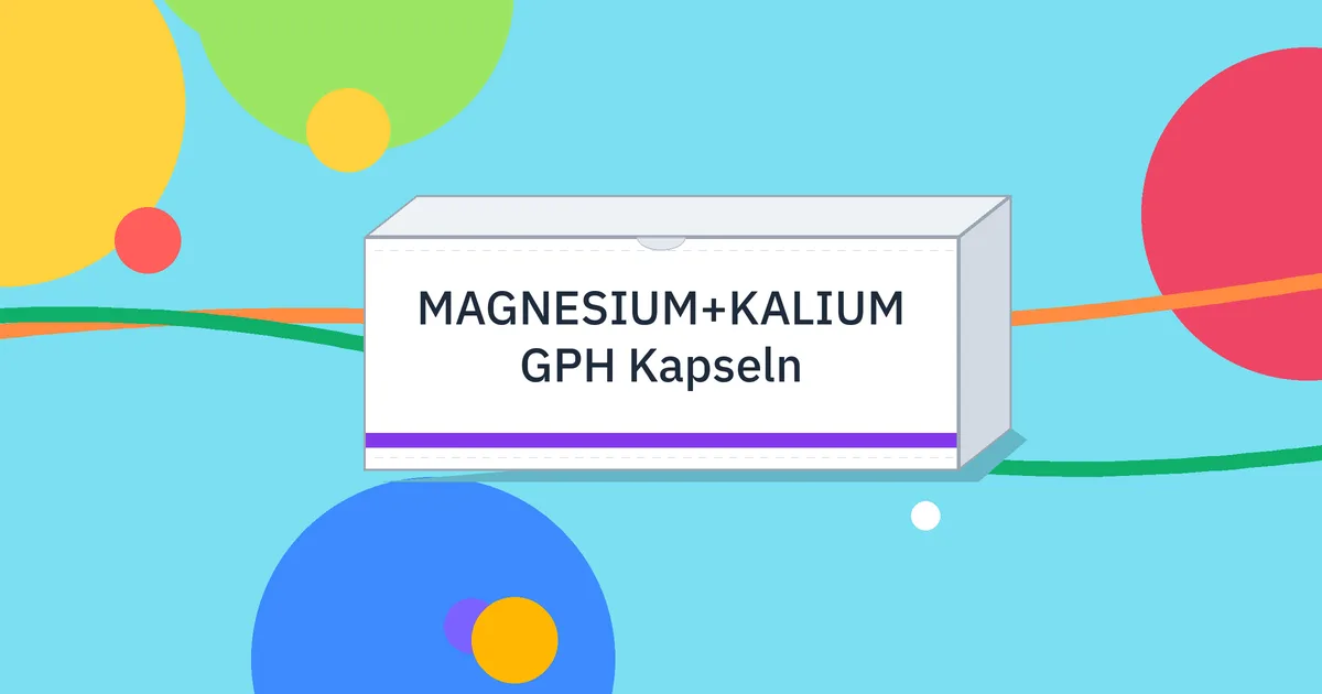 Symbolbild: Packung mit der Aufschrift MAGNESIUM+KALIUM GPH Kapseln (PZN 07605574) – Verfügbarkeit und Bezug in Apotheken in Frankfurt am Main