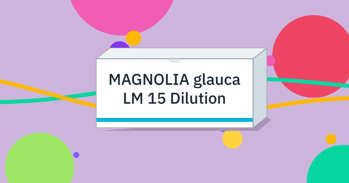 Symbolbild: Packung mit der Aufschrift MAGNOLIA glauca LM 15 Dilution (PZN 13539456) – Verfügbarkeit und Bezug in Apotheken in Frankfurt am Main
