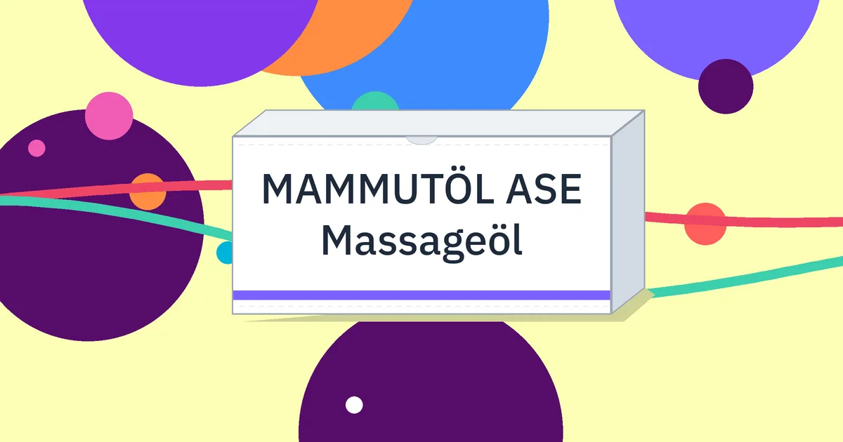 Symbolbild: Packung mit der Aufschrift MAMMUTÖL ASE Massageöl (PZN 03086278) – Verfügbarkeit und Bezug in Apotheken in Frankfurt am Main